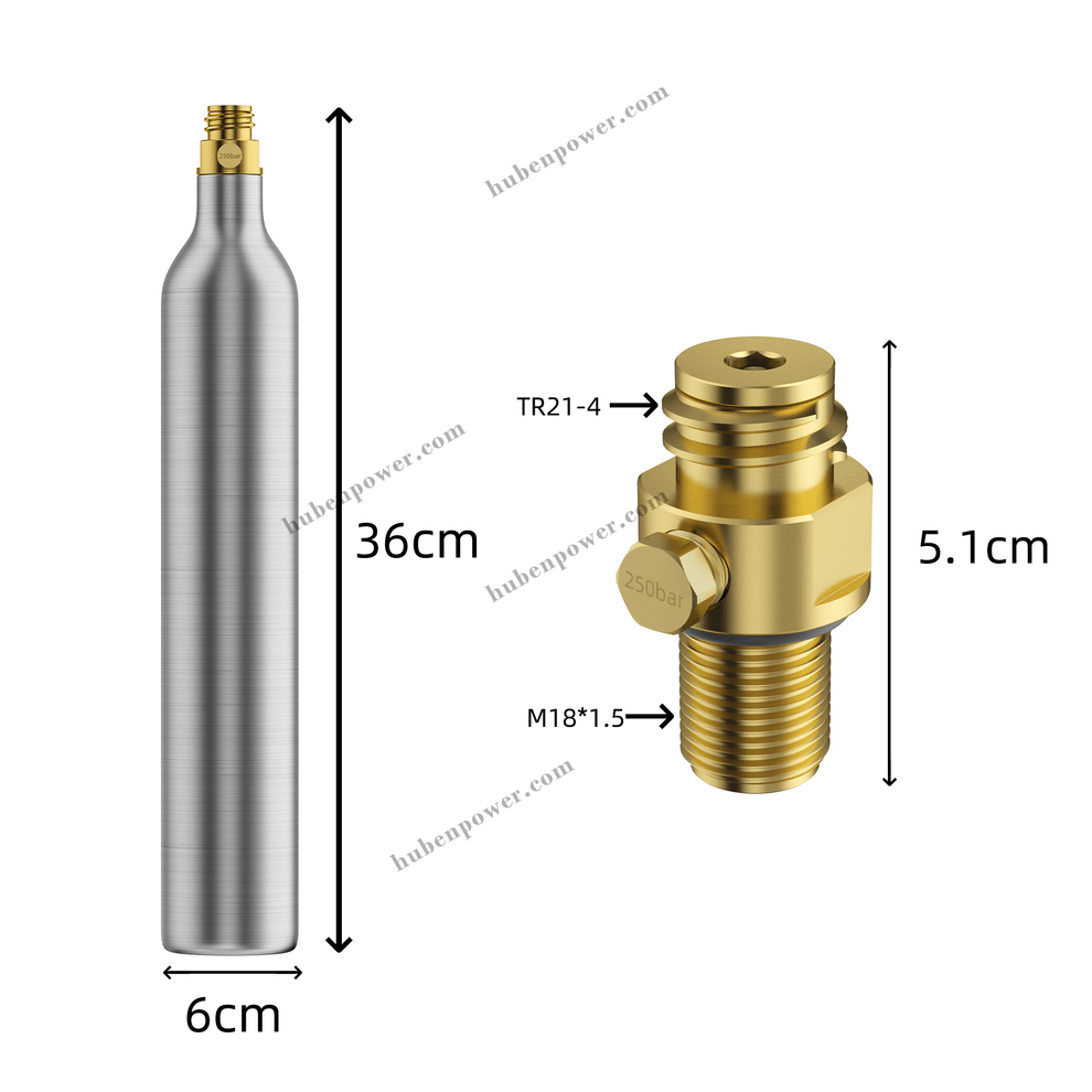 0.6L Soda pin Valve Cylinder CO2 Stream sparkling water makers for Sod ...
